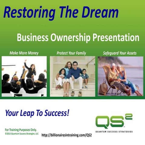 QS2 Quantum Success Strategies Financial Services Opportunity | PPT