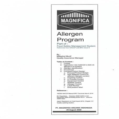 Alergen program | PDF