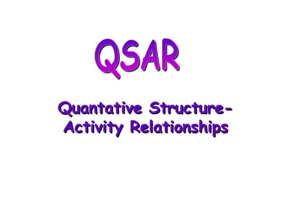 3d qsar | PPTX