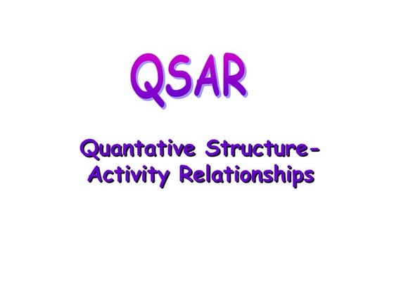 3d qsar | PPTX