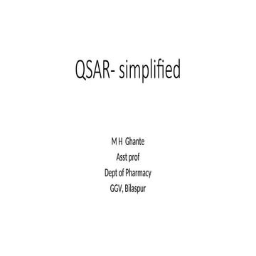 Quantitative SAR basics for drug discovery .ppt