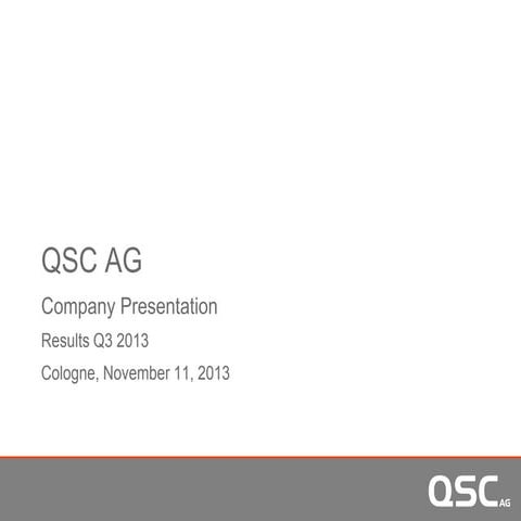 Qsc ag company spotlight | PPT