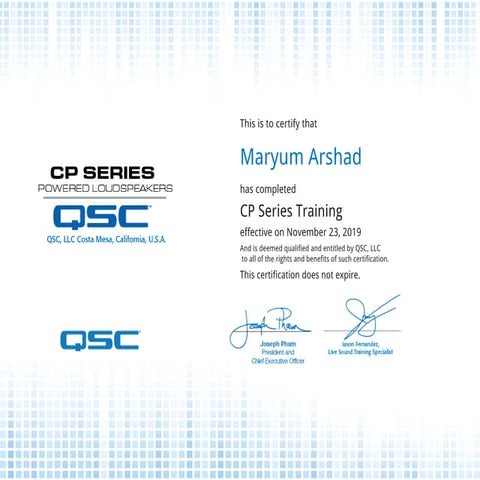 QSC Certified | PPT