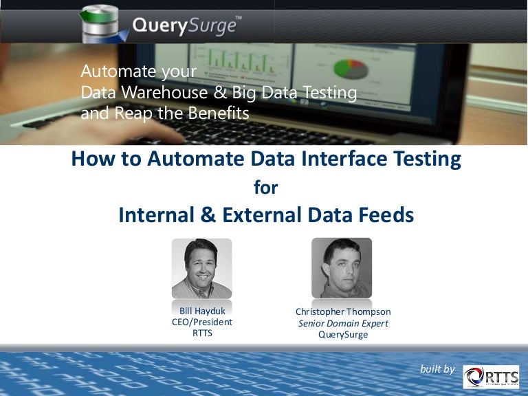 Data Interface Test Automation For Internal And External Data Feeds 