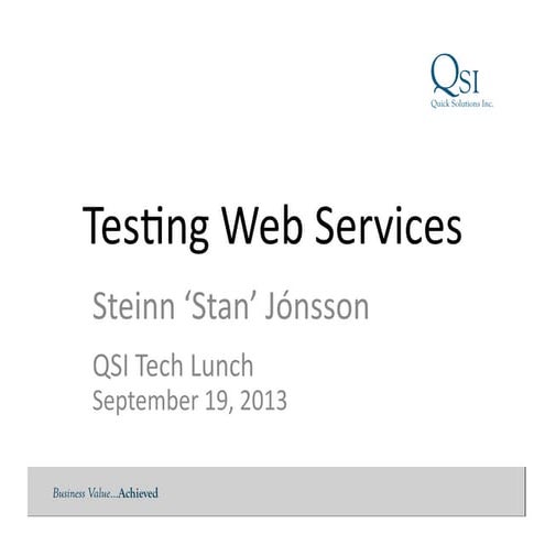 Testing Web Services | PDF