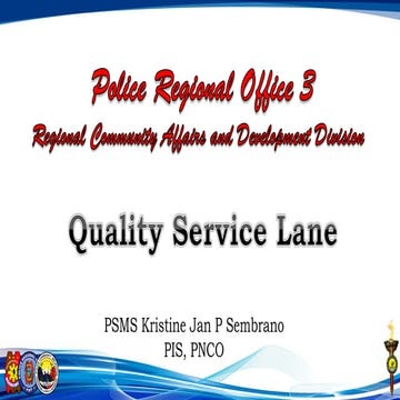 Quality Service Lane Powerpoint Presentation | PDF
