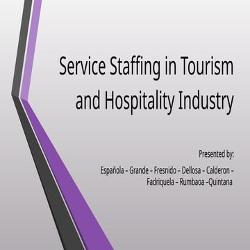Quality Service Management Staffing Quasm | PPTX