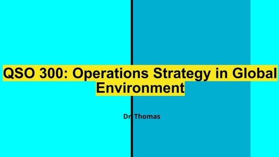 Introduction to Operations Management Functions | PPT