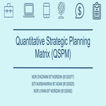 Quantitative Strategic Planning Matrix | PPTX