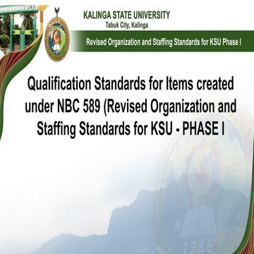 Qualification Standards for Items created under NBC 589 | PPT