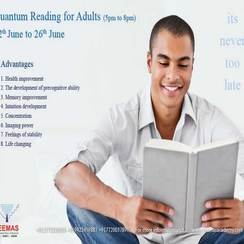 Follow-up Quantum Speed Reading Course for Adult | PPTX