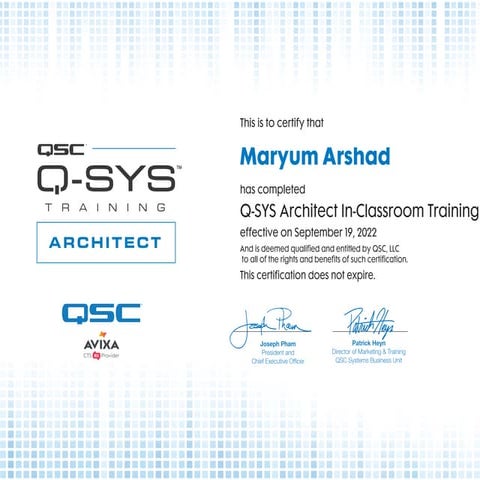 Q_SYS Architect Certificate | PDF