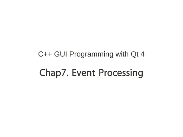 C Gui Programming With Qt4 Chap7 Ppt 6807