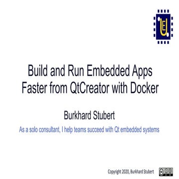 Webinar Building Embedded Applications From Qtcreator With Docker Ppt 