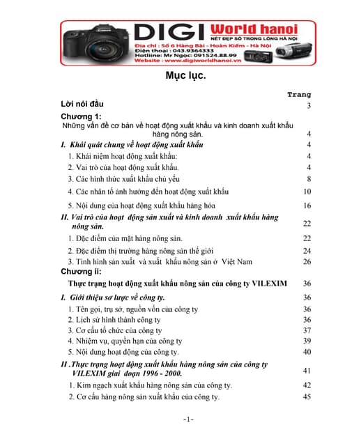 Luận án: Phát triển thị trường xuất khẩu hàng nông sản Việt Nam trong bối cảnh hiện nay | PDF