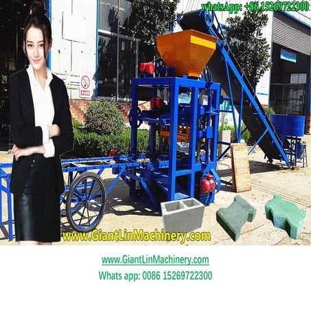 Qt4-24 medium size cement paving brick production plant, concrete hollow block making machine ...