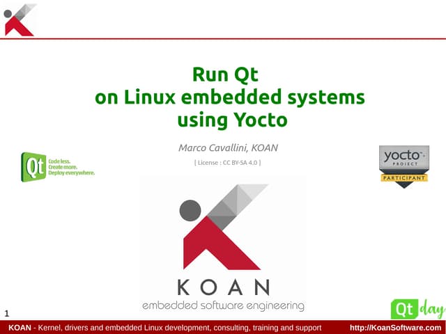 Run Qt On Linux Embedded Systems Using Yocto Pdf Operating Systems