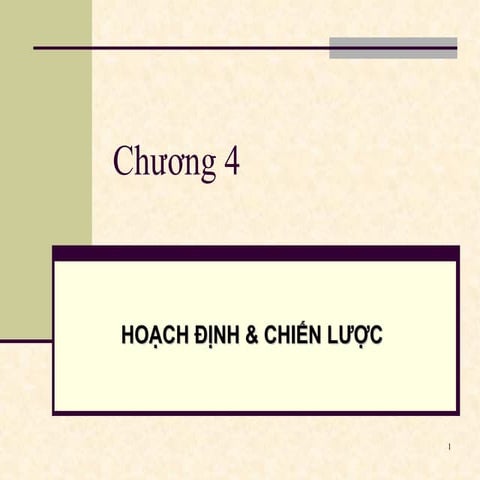 Quan Tri Hoc -Ch4 Hoach Dinh | PPT