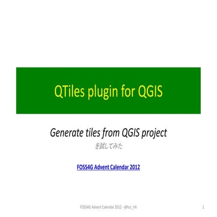 Qtiles plugin for QGIS | PDF