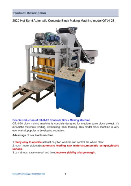 Qtj4 25 c block machine quotation-cbecl | PDF