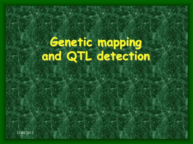 Qtl mapping | PPTX | Genetics | Science
