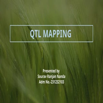 Quantitative Trait Loci Mapping In Agriculture Pptx