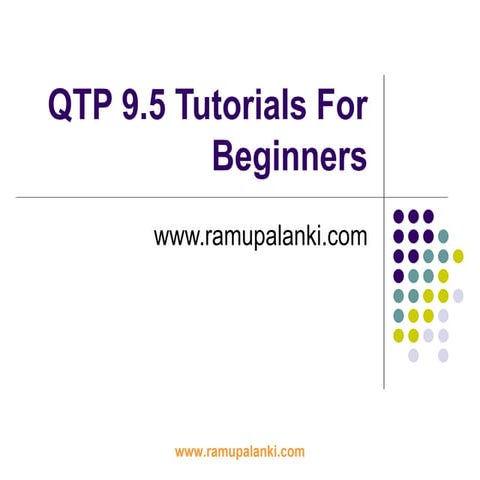Qtp Tutorials Ppt