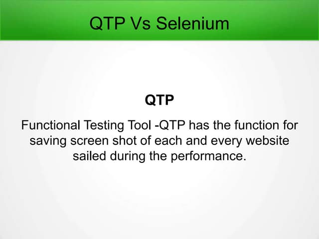 Qtp Vs Selenium Process Ppt 7613
