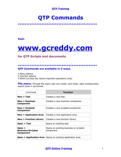 Qtp (advanced) | PDF