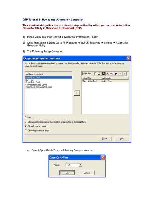 Qtp Tutorial 3 How To Use Automation Generator Pdf