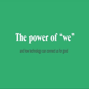 The Power of "We" - Jessica Hansen | PPT