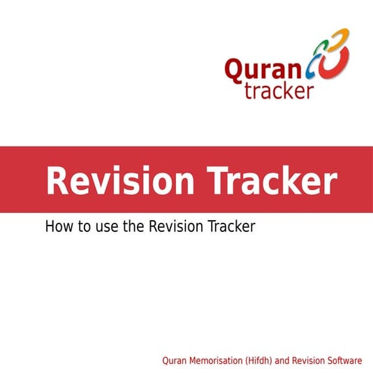 QuranTracker - Revision Tracker | ODP