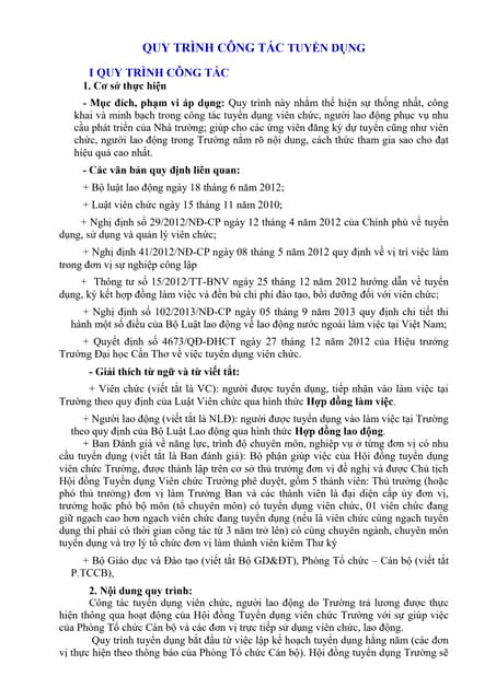 Quy trình tuyển dụng | PPT