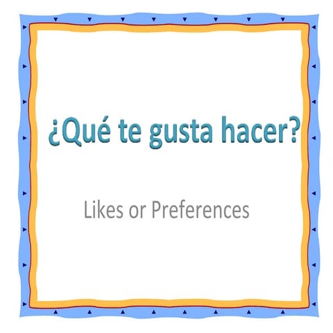 ¿Qué te gusta hacer? | PPT