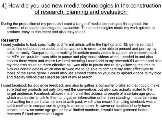 A2 Evaluation, Question 4 | PPT