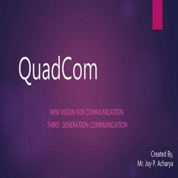 Quadcom communication | PPTX | Radio Control | Hobbies & Interests