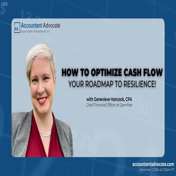 How To Optimize Cash Flow: Your Roadmap To Resilience! | PDF