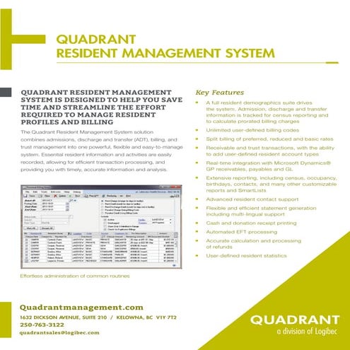 Quadrant Resident Management system | PDF