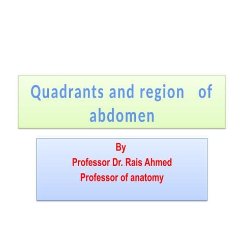 Surface Anatomy of the abdominal viscera and abdominal regions. | PPTX