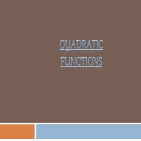 Quadratic equation | PPTX