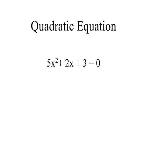 Quadratic Equation.docx | Physics | Science