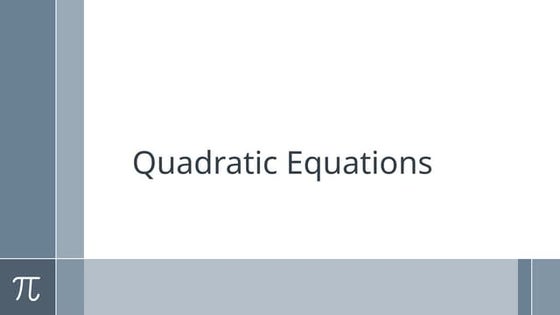 THE RELATION BETWEEN THE ROOTS OF A QUADRATIC EQUATION | PPT | Physics | Science