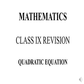Quadratic equation basic | PPSX