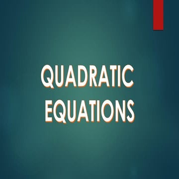Quadratic Equations pyqs most important 💯 | PDF