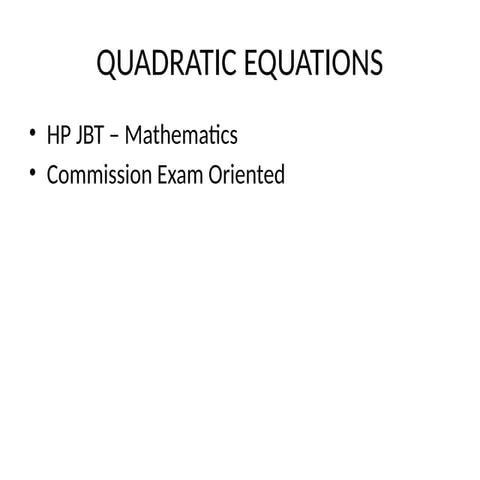 Maths Project Quadratic Equations | DOCX
