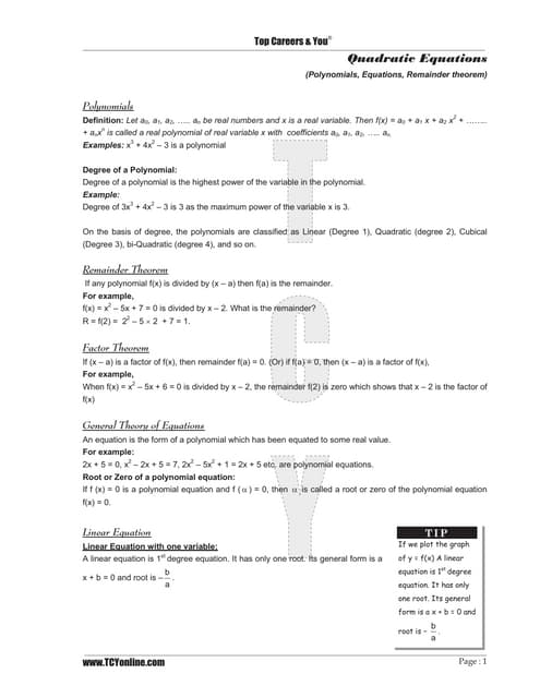 Spm Add Maths Formula List Form4 | PDF