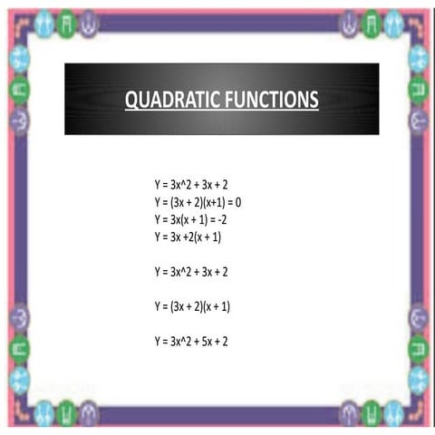 Grade 9: Mathematics Unit 2 Quadratic Functions. | PDF