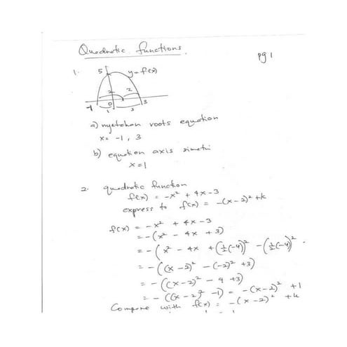 Quadratic function | PDF