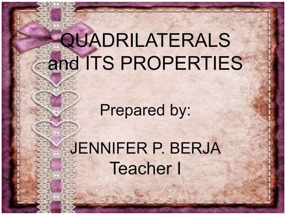Lesson plan (quadrilaterals) | DOCX