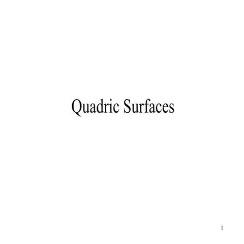 Quadric Surfaces.ppt